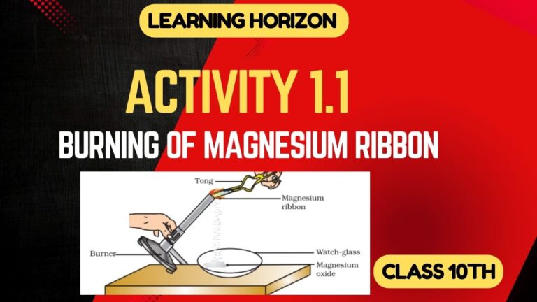 Activity 1.1- Burning of magnesium ribbon