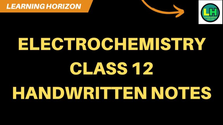 Electrochemistry Class 12 Handwritten Notes, best content