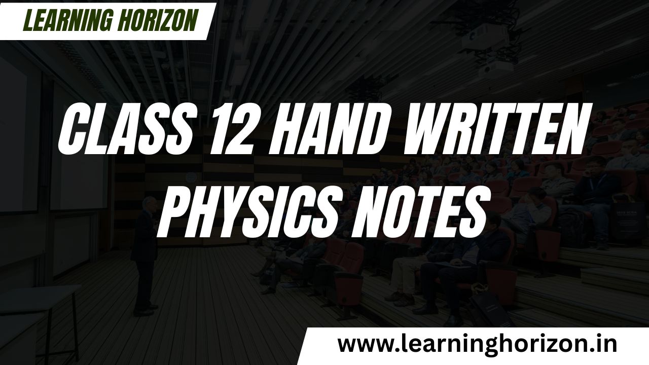 Electric charges and field physics class 12 notes best