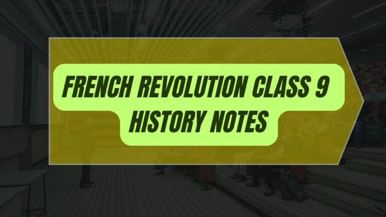 French Revolution Class 9 History Notes | Causes, Events & Impacts ...